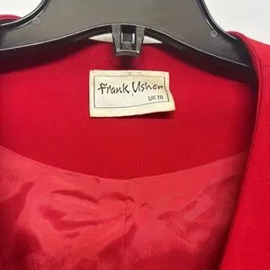 Frank Usher | Jackets & Coats | Vintage Frank Usher Red Blazer With Bow ...